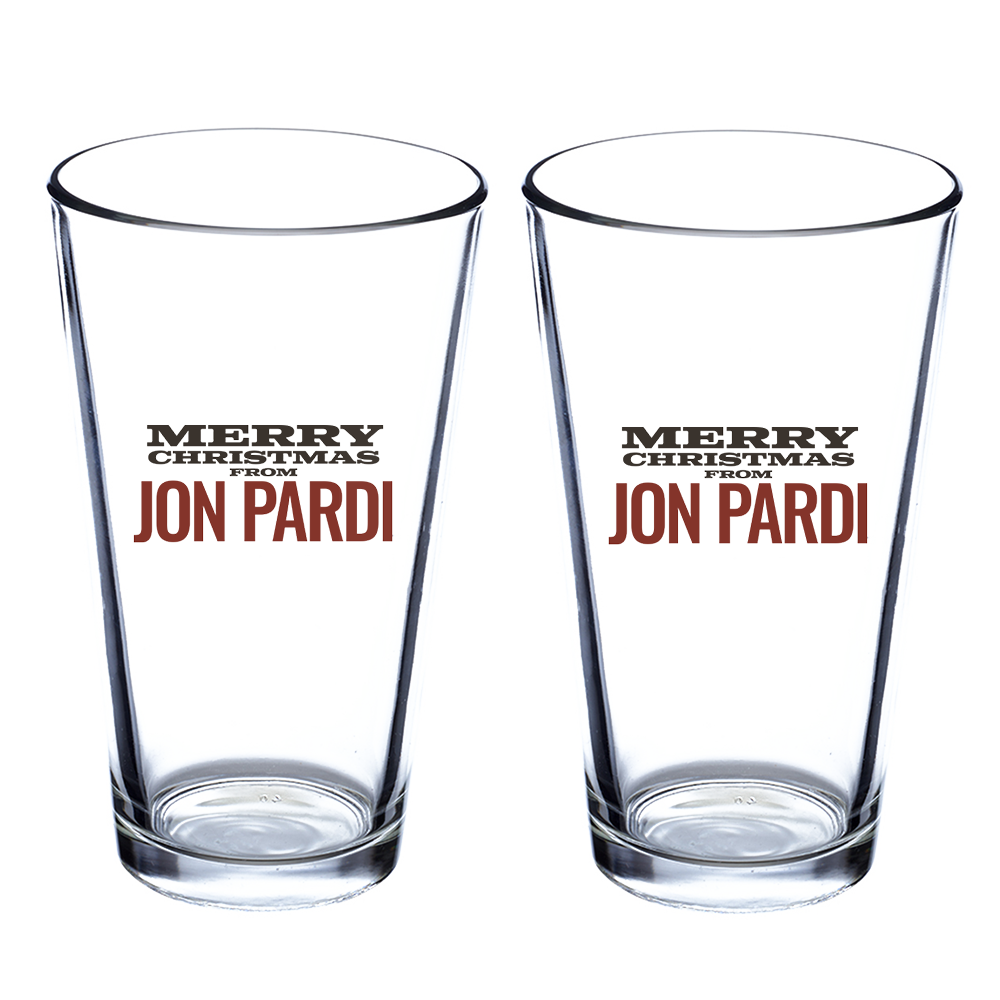 Merry Christmas from Jon Pardi Pint Glass Set - Jon Pardi Official Store